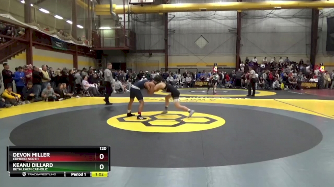 120 lbs Champ. Round 3 - Keanu Dillard, Bethlehem Catholic vs Devon ...