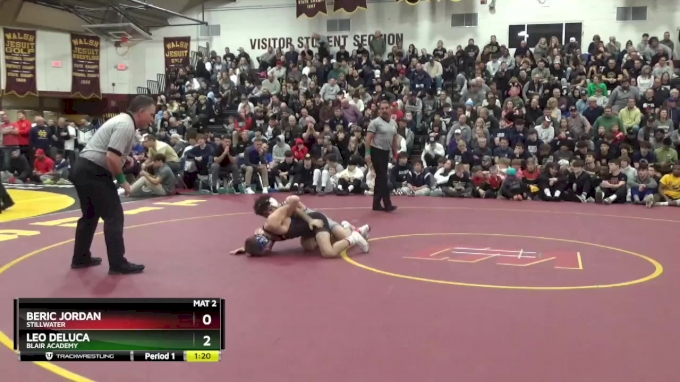 120 lbs 1st Place Match - Leo DeLuca, Blair Academy vs Beric Jordan ...