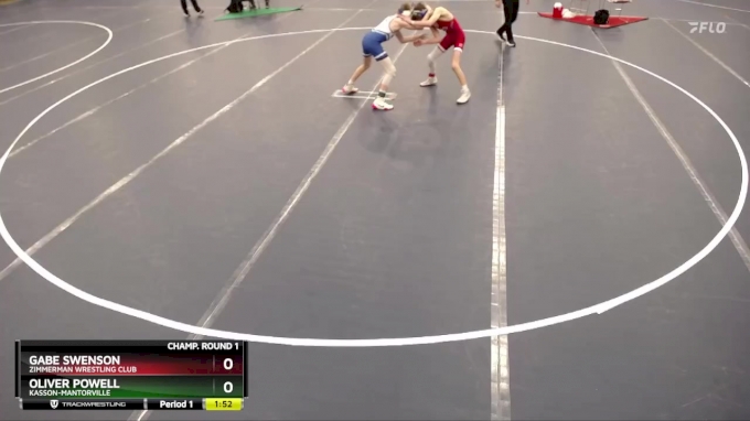 106 lbs Champ. Round 1 - Gabe Swenson, Zimmerman Wrestling Club vs ...