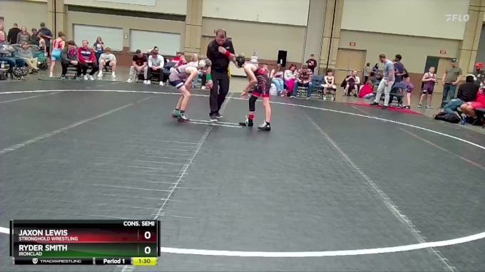 80 lbs Cons. Semi - Jaxon Lewis, Stronghold Wrestling vs Ryder Smith ...