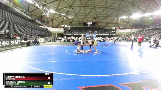 2A 215 lbs Champ. Round 1 - Carson Jones, Columbia River vs Jimmy ...
