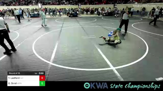 52 lbs Round Of 16 - Trotter Ledford, HBT Grapplers vs Grayson Orrel ...