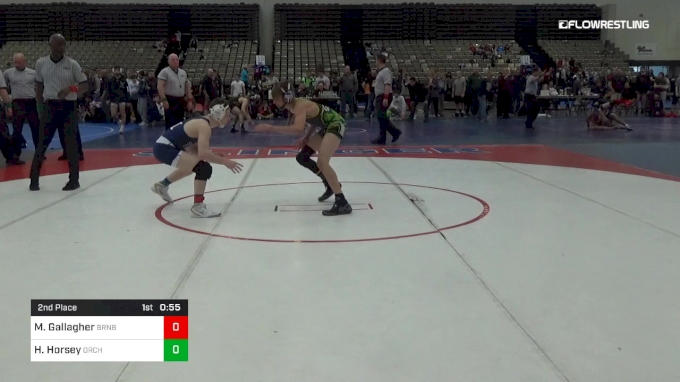 110 lbs 2nd Place - Max Gallagher, Barn Brothers vs Hunter Horsey ...