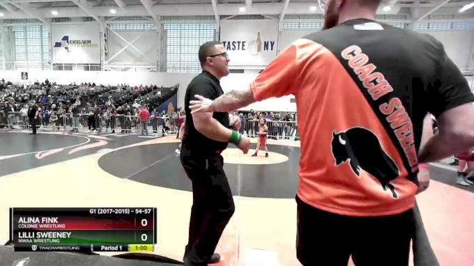 54-57 lbs Round 5 - Lilli Sweeney, NWAA Wrestling vs Alina Fink ...