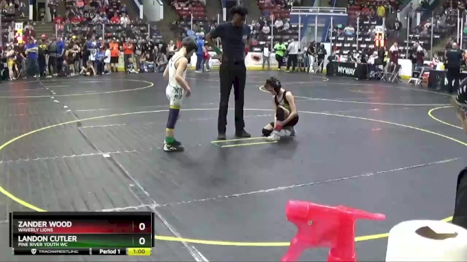 67 lbs Cons. Round 4 - Zander Wood, Waverly Lions vs Landon Cutler ...