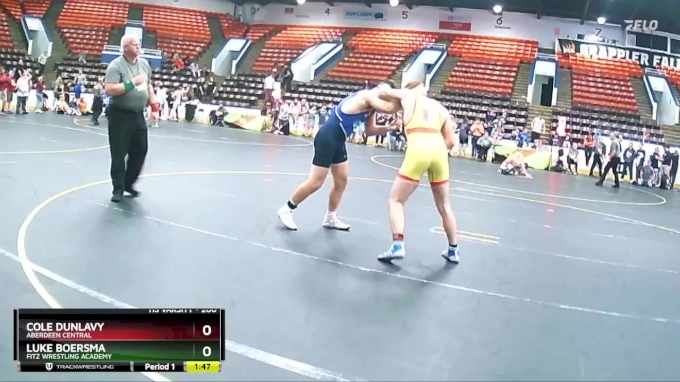 200 lbs Cons. Semi - Luke Boersma, Fitz Wrestling Academy vs Cole ...
