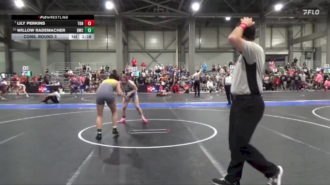 145 lbs Cons. Round 3 - Lily Perkins, Tonganoxie vs Willow Rademacher ...