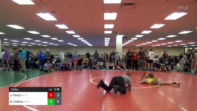 106 lbs Rr Rnd 3 - Jason Foutz, Team Nauman White HS vs Noah Collins ...