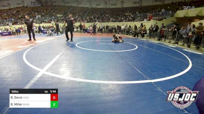 58 lbs Quarterfinal - Bo Davis, Honey Badgers Wrestling Club vs Boone ...