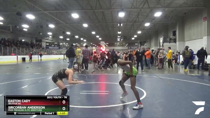 78 lbs Cons. Round 2 - Easton Cady, Decatur WC vs SirCorban Anderson ...
