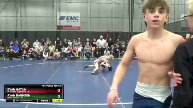 110 lbs Finals (8 Team) - Ryan Bahnson, Iowa Black vs Evan Gatlin ...