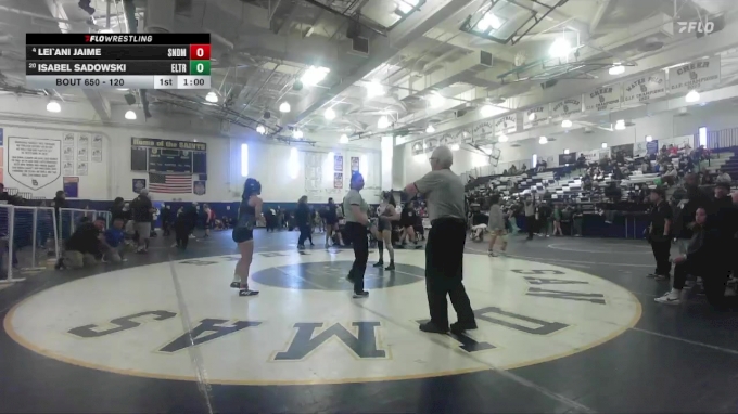 120 lbs Cons. Semi - Isabel Sadowski, El Toro vs Lei`ani Jaime, San Dimas