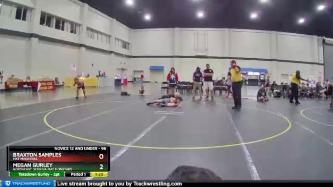 96 lbs Round 1 - Braxton Samples, Mat Monsters vs Megan Gurley ...