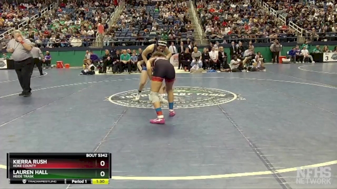 132 lbs 1st Place Match - Kierra Rush, Hoke County vs Lauren Hall ...