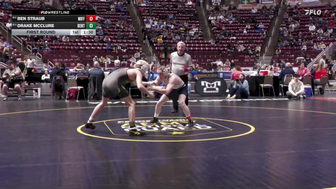 133 lbs First Round - Ben Straub, Mifflinburg vs Drake McClure, Bentworth