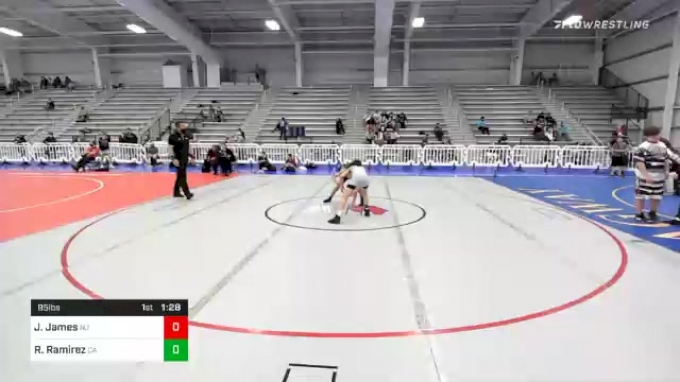 95 lbs Semifinal - Jayden James, NJ vs Ronnie Ramirez, CA