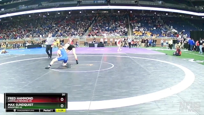 D3-165 lbs Quarterfinal - Fred Hammond, LakeVille Memorial HS vs Max ...