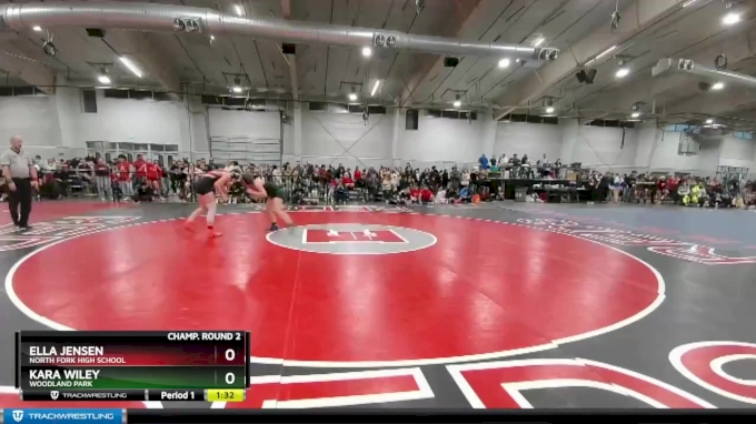 125 lbs Champ. Round 2 - Ella Jensen, North Fork High School vs Kara ...