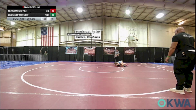 90 lbs Rr Rnd 2 - Jenson Meyer, Elgin Wrestling vs Ledger Wright ...