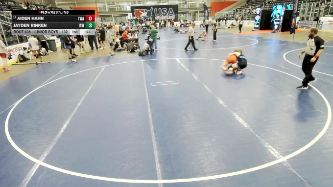 Junior Boys - 132 lbs Cons. Round 5 - Aiden Hahn, Thoroughbred ...