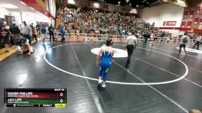 98 lbs Champ. Round 1 - Levi Lipe, Cody Middle School vs Xavier ...