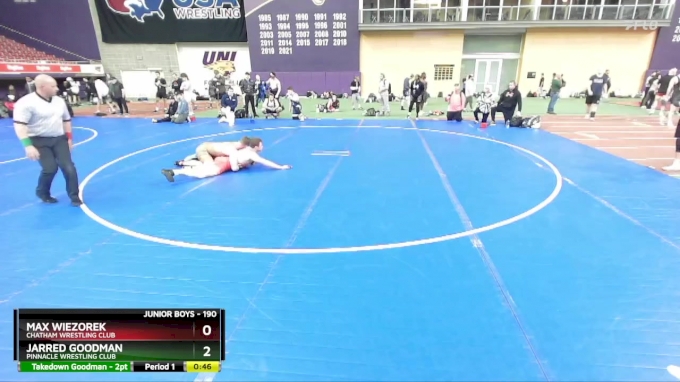 190 lbs Cons. Round 2 - Jarred Goodman, Pinnacle Wrestling Club vs Max ...