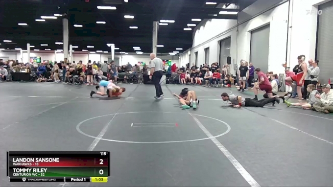 115 lbs Round 4 (8 Team) - Landon Sansone, Warhawks vs Tommy Riley ...