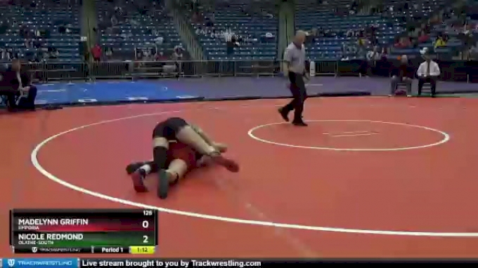 126 lbs 1st Place Match - Madelynn Griffin, Emporia vs Nicole Redmond ...
