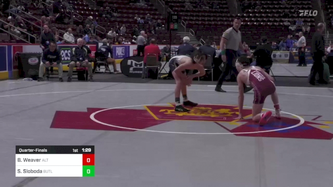 107 lbs Quarterfinal - Braiden Weaver, Altoona vs Santino Sloboda, Butler