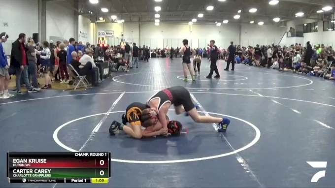 105 lbs Champ. Round 1 - Egan Kruise, Huron WC vs Carter Carey ...