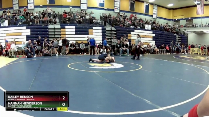 120 lbs. Quarterfinal - Kailey Benson, Francis Howell Central vs Hannah ...