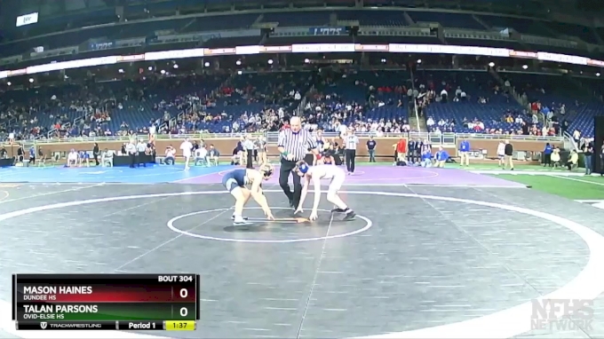 D3-113 lbs Semifinal - Mason Haines, Dundee HS vs Talan Parsons, Ovid ...