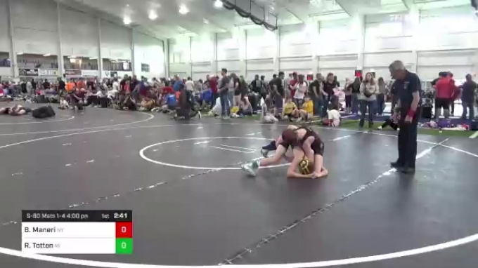 S-80 Mats 1-4 4:00 pm lbs Semifinal - Brady Maneri, NY vs Ryan Totten, MI