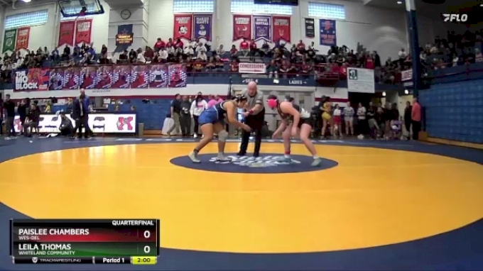 170 lbs Quarterfinal - Leila Thomas, Whiteland Community vs Paislee ...