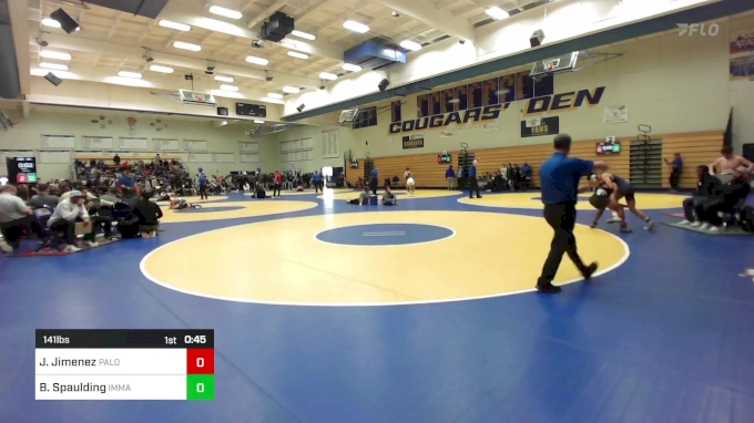 141 lbs Consi Of 32 #2 - Jose Jimenez, Paloma Valley vs Bryson ...