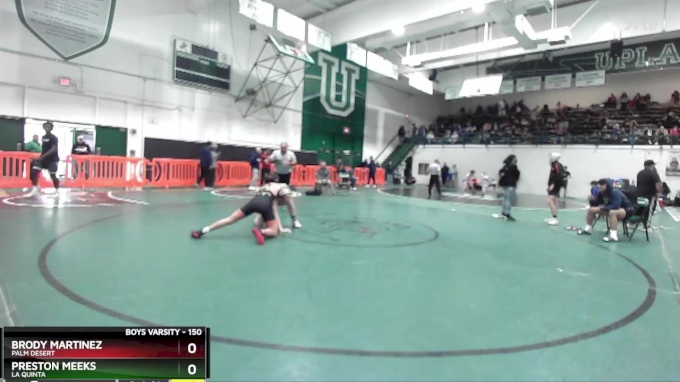 150 lbs Cons. Round 3 - Brody Martinez, Palm Desert vs Preston Meeks ...