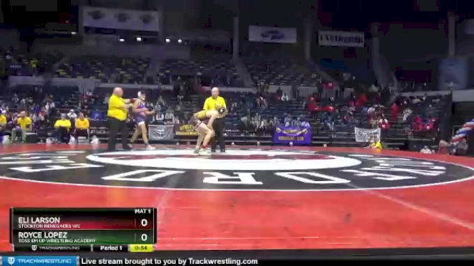 144 lbs 1st Place Match - Eli Larson, Stockton Renegades WC vs Royce ...