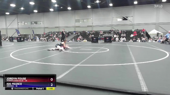 140 lbs Round 1 (8 Team) - Jordyn Fouse, Pennsylvania Blue vs Isis ...