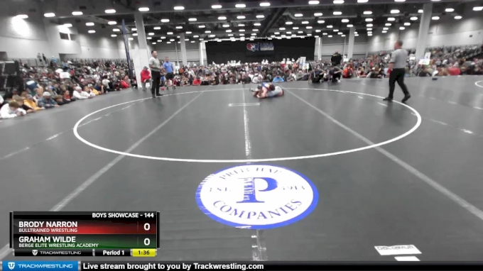 144 lbs Champ. Round 1 - Brody Narron, BullTrained Wrestling vs Graham ...