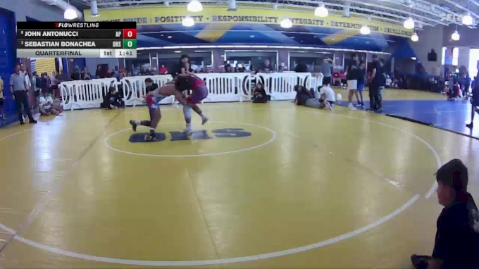 144 lbs Quarterfinal - Sebastian Bonachea, Oakleaf High School vs John ...