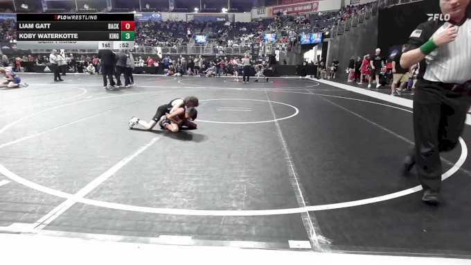 60 lbs Semifinal - Liam Gatt, Backyard Brawlers vs Koby Waterkotte ...