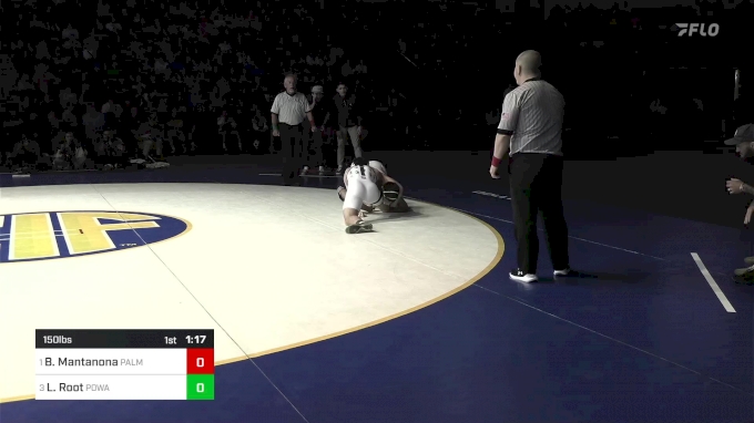 150 lbs Final - Brock Mantanona, Palm Desert vs Laird Root, Poway