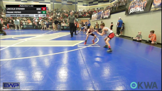 58 lbs Quarterfinal - Lincoln Steiner, Mustang Bronco Wrestling Club vs ...