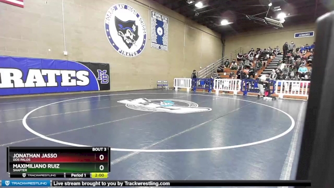 113 lbs Champ. Round 1 - Jonathan Jasso, Dos Palos vs Maximiliano Ruiz ...