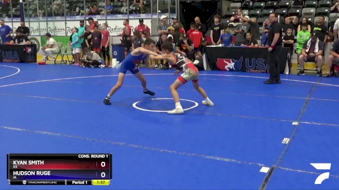 70 lbs Cons. Round 1 - Kyan Smith, KS vs Hudson Ruge, IA
