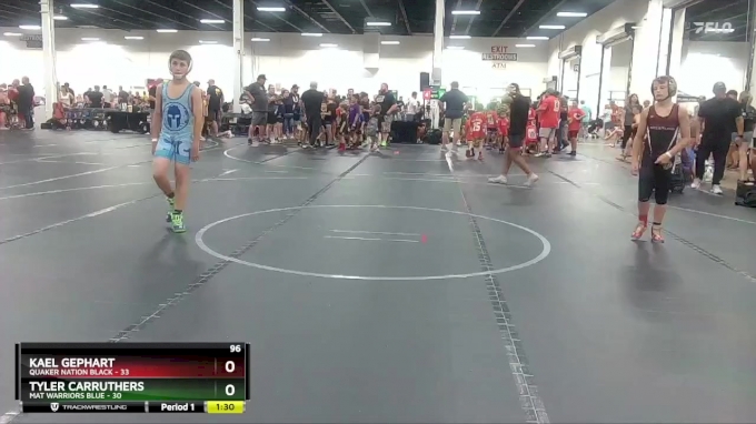96 lbs Round 4 (6 Team) - Tyler Carruthers, Mat Warriors Blue vs Kael ...
