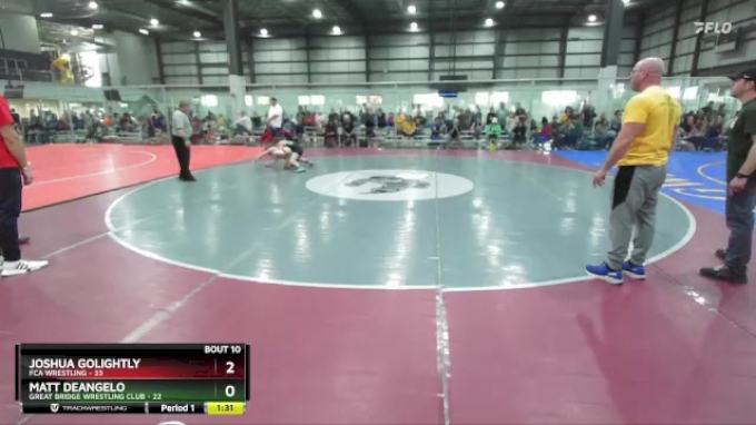 100 lbs Round 4 (6 Team) - Joshua Golightly, FCA WRESTLING vs Matt ...