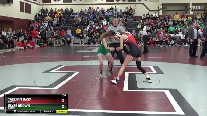 100 lbs Cons. Round 3 - Elyse Brown, Osage vs Taelynn Bass, NH/TV