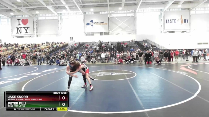 102 lbs Champ. Round 1 - Jake Knorr, Hilton Junior Cadet Wrestling vs ...