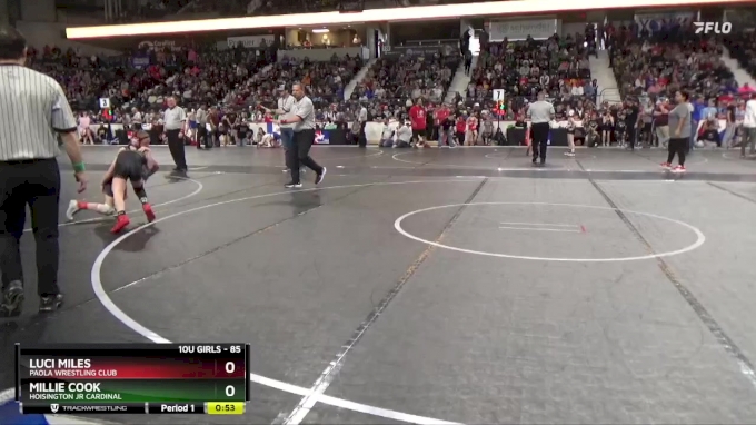85 lbs 1st Place Match - Luci Miles, Paola Wrestling Club vs Millie ...
